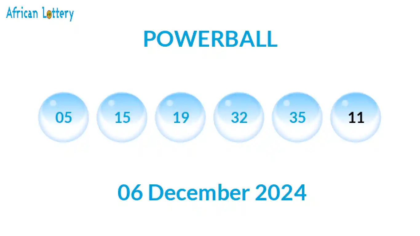 Powerball results, Prizes for 6 December 2024 (Friday 06.12.2024)